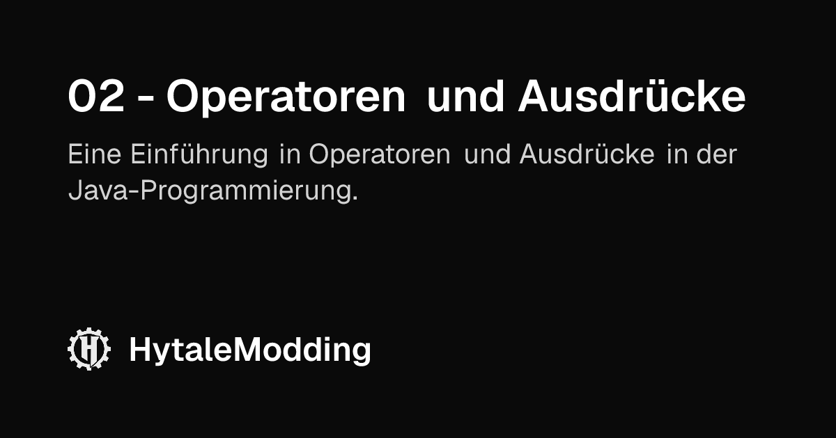 02 - Operatoren und Ausdrücke