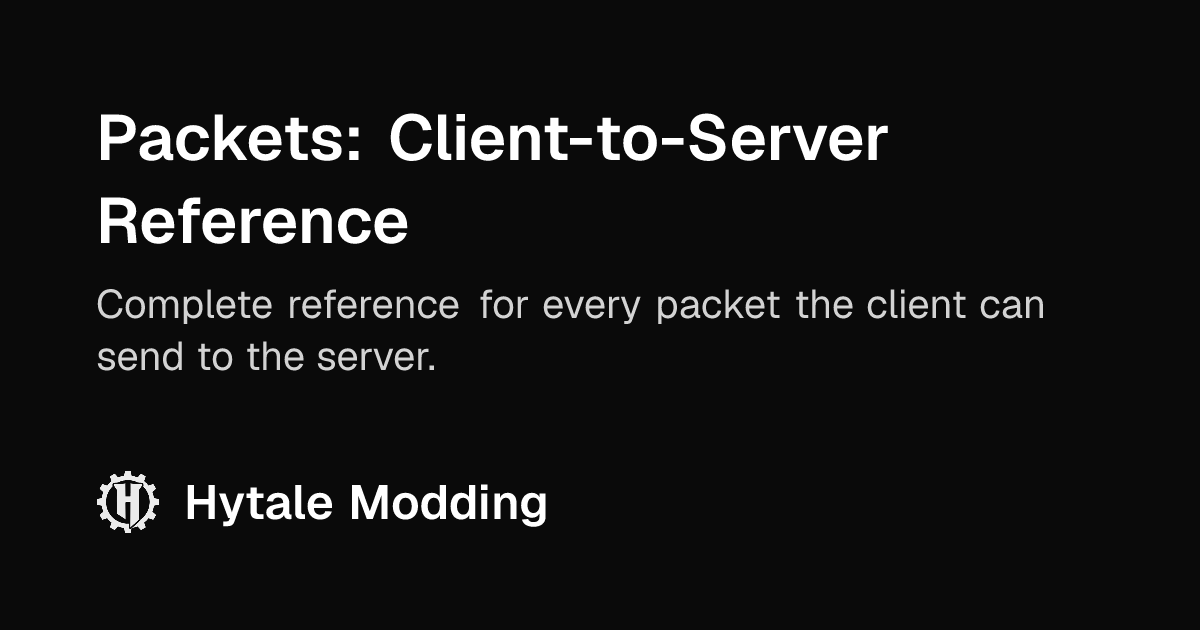 Client-to-Server Inputs Reference