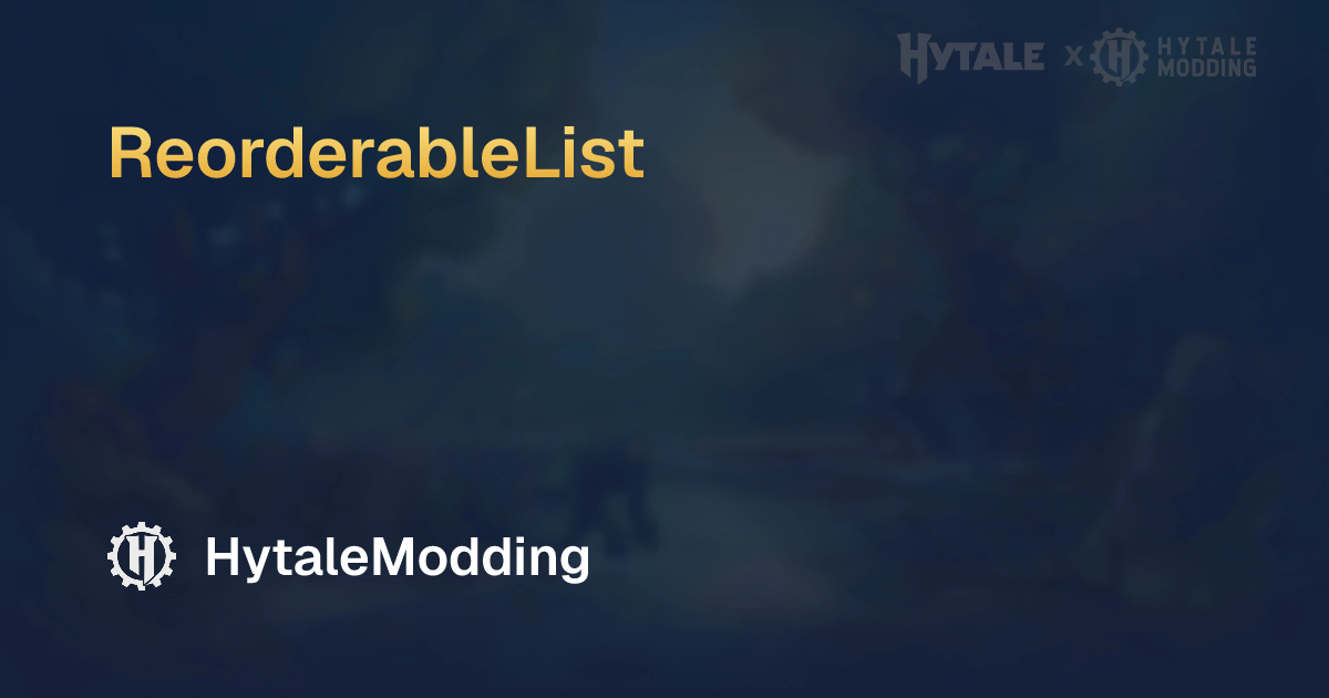 ReorderableList