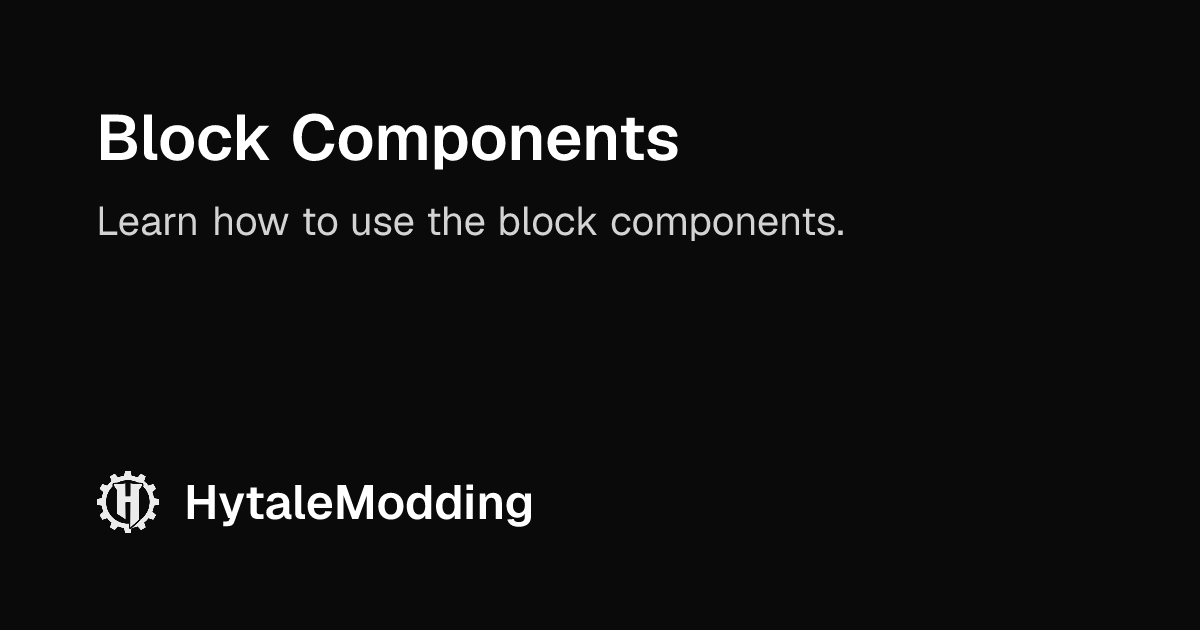 Block Components
