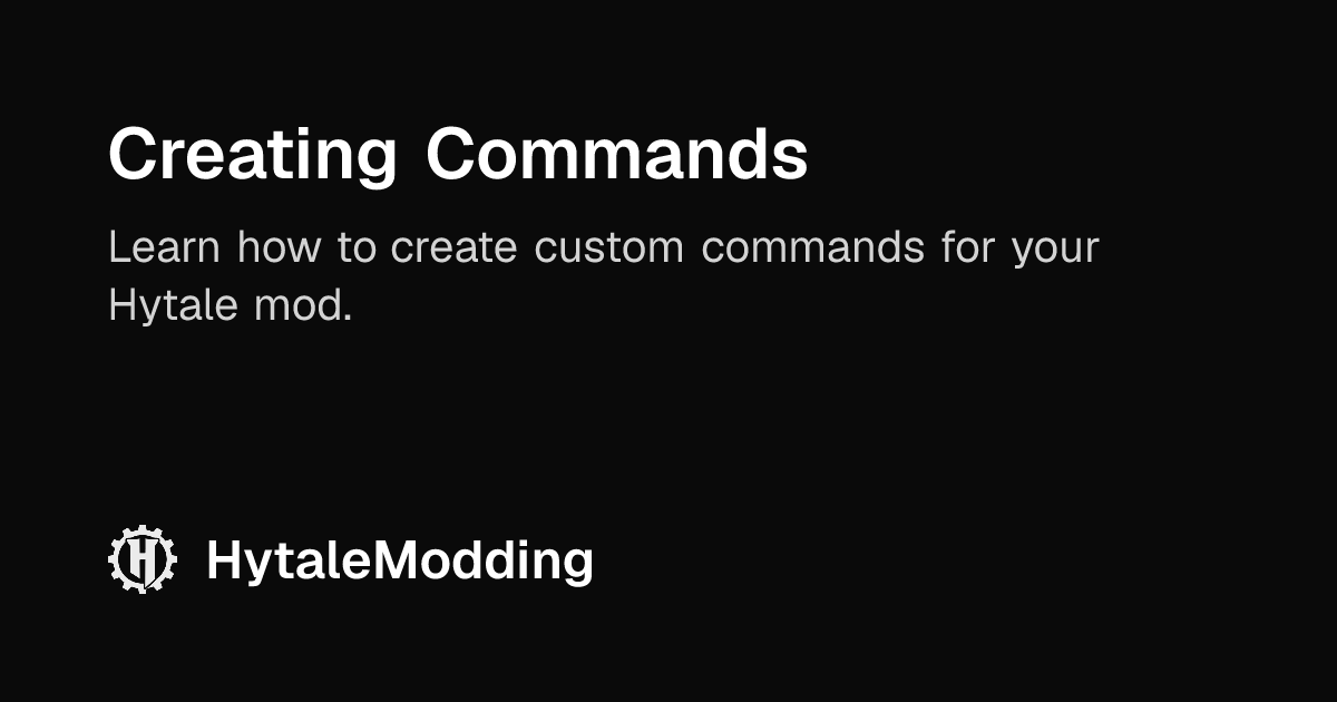 Creating Commands