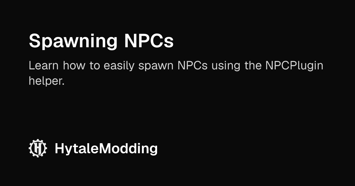 Spawning NPCs
